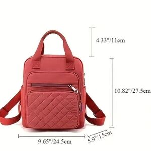 Bags | New Burgandy Quilted Backpack | Poshmark
